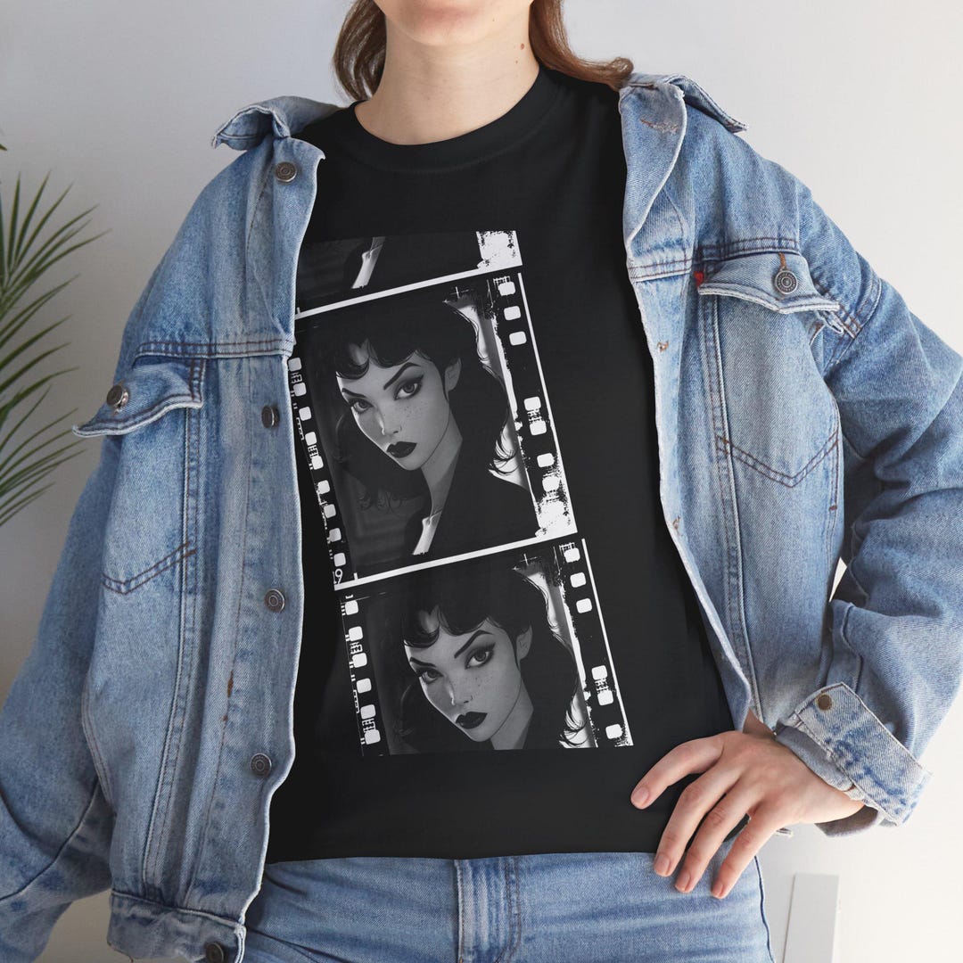 Female Movie Villians, 'colette' Black & White Toon Graphic T-shirt ...