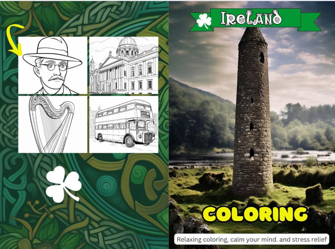 Ireland Coloring Pages, Taste of Irish Culture – 40 Beautiful Coloring ...