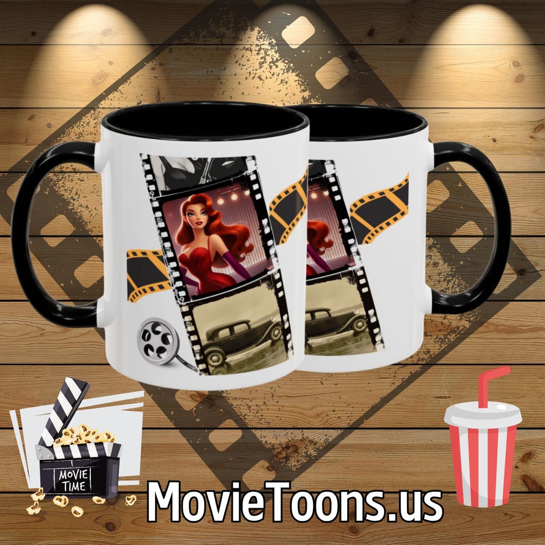 Classic Old Movies and Cartoon Classics Accent Coffee Mug, Film Buff ...