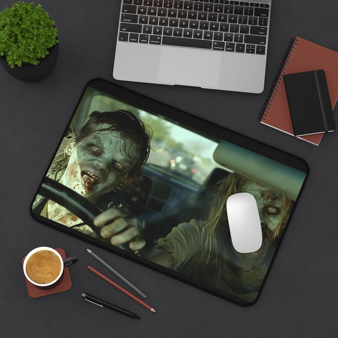 Zombie Apocalypse Desk Mat: Horror Office Decor, Geeky Gaming Mouse Pad ...