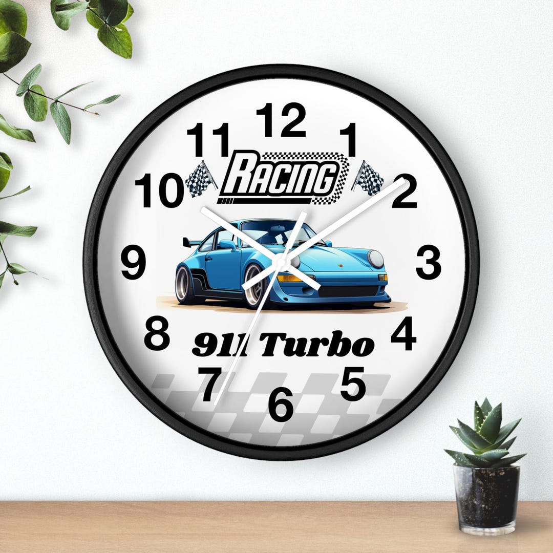 Racing Car Wall Clock: Turbo 911 Decor for Car Enthusiasts - Etsy