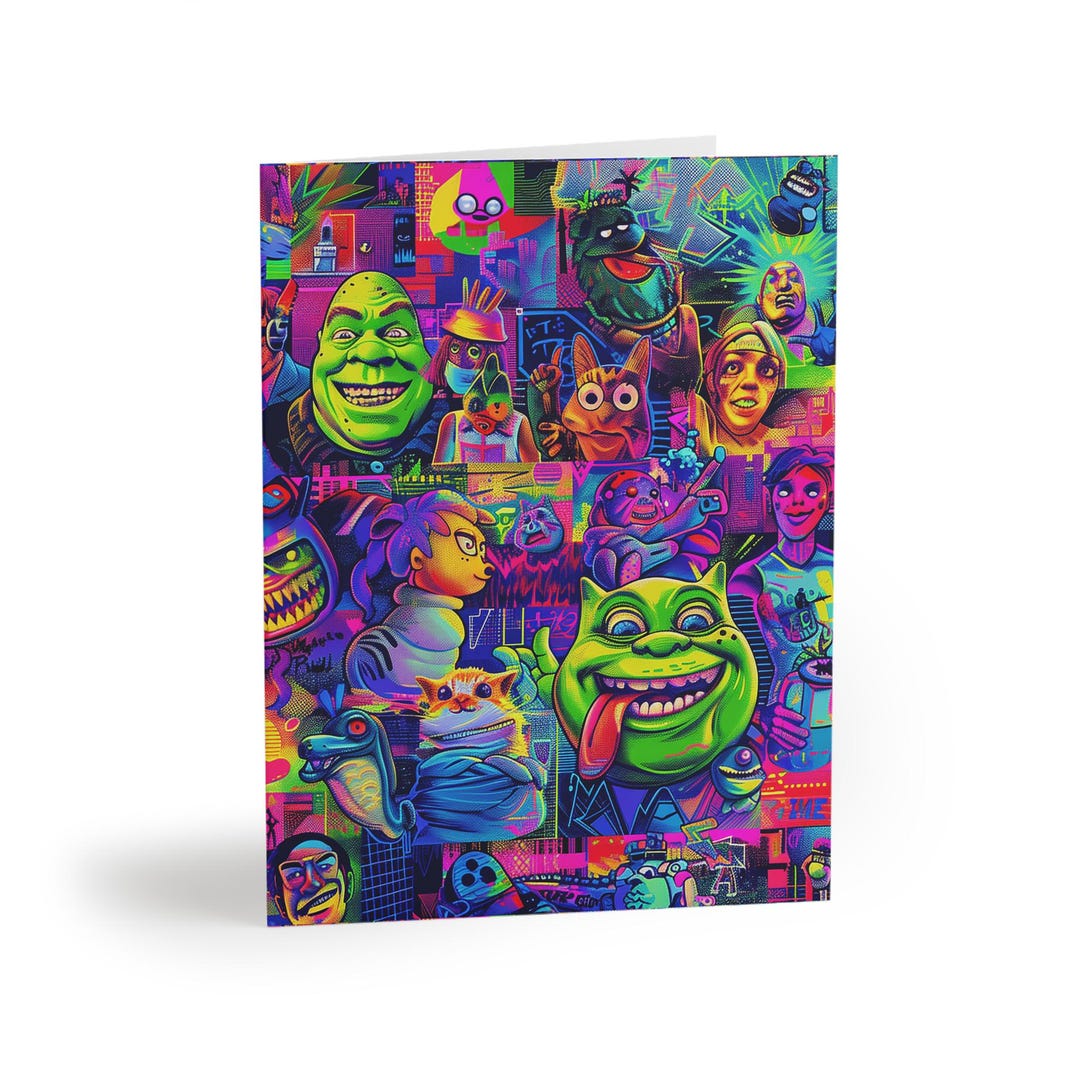 Funny Meme Greeting Card: Vibrant All Occasion Note With Envelope - Etsy