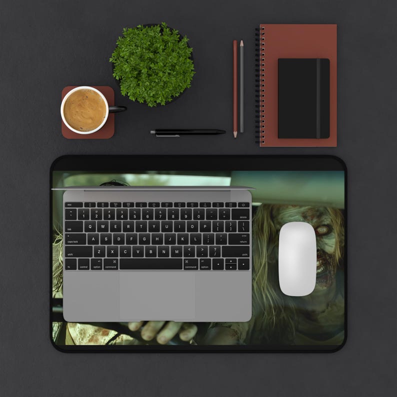 Zombie Apocalypse Desk Mat: Horror Office Decor, Geeky Gaming Mouse Pad ...