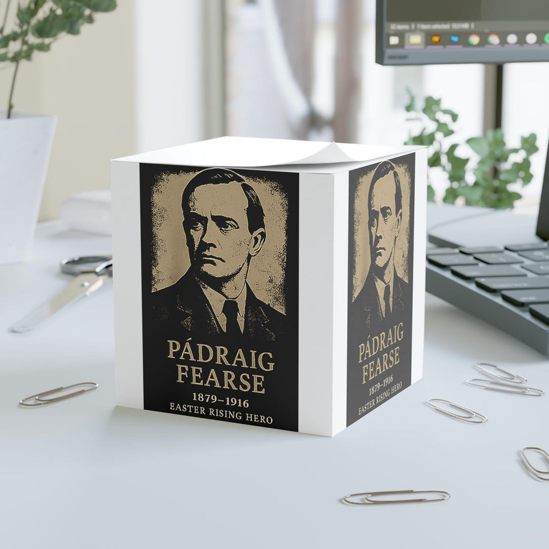 Pádraig Pearse Note Cube: Irish History Desk Accessory - Etsy