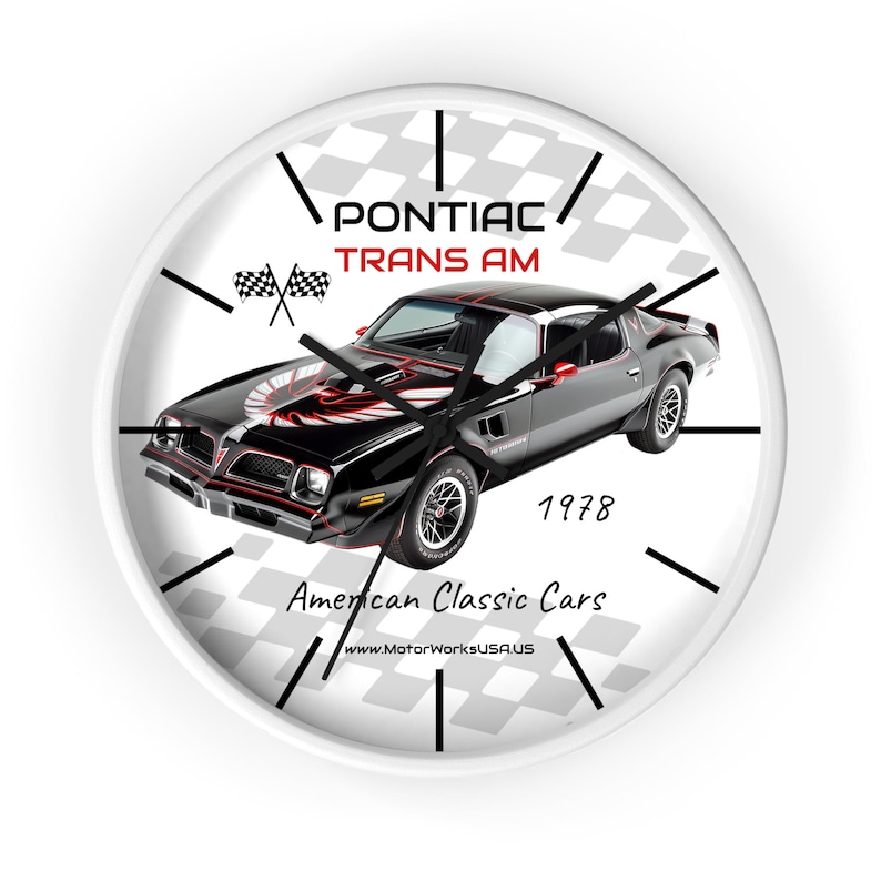 1978 Trans Am, American Classic Muscle Cars Wall Clock | Vintage Car ...