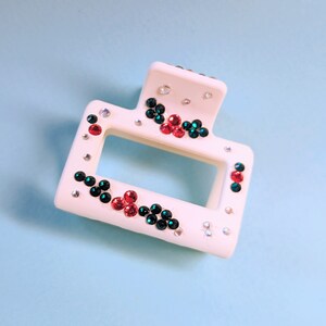 Holly Festive/christmas Rhinestone Claw Clips - Etsy