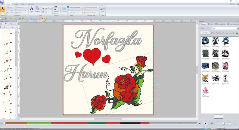 Professional Pe Design 11 Embroidery Digitizing Software, 400000 Bonus ...