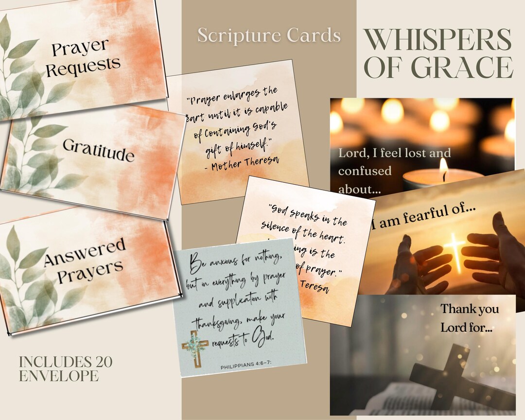 Printable Prayer Board Kit, Prayer Cards, Christian Wall Collage, Bible ...