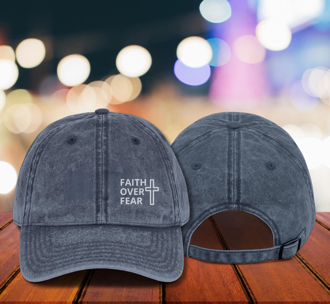 Faith Over Fear Vintage Hat | Faith Baseball Cap | Christian Hat ...