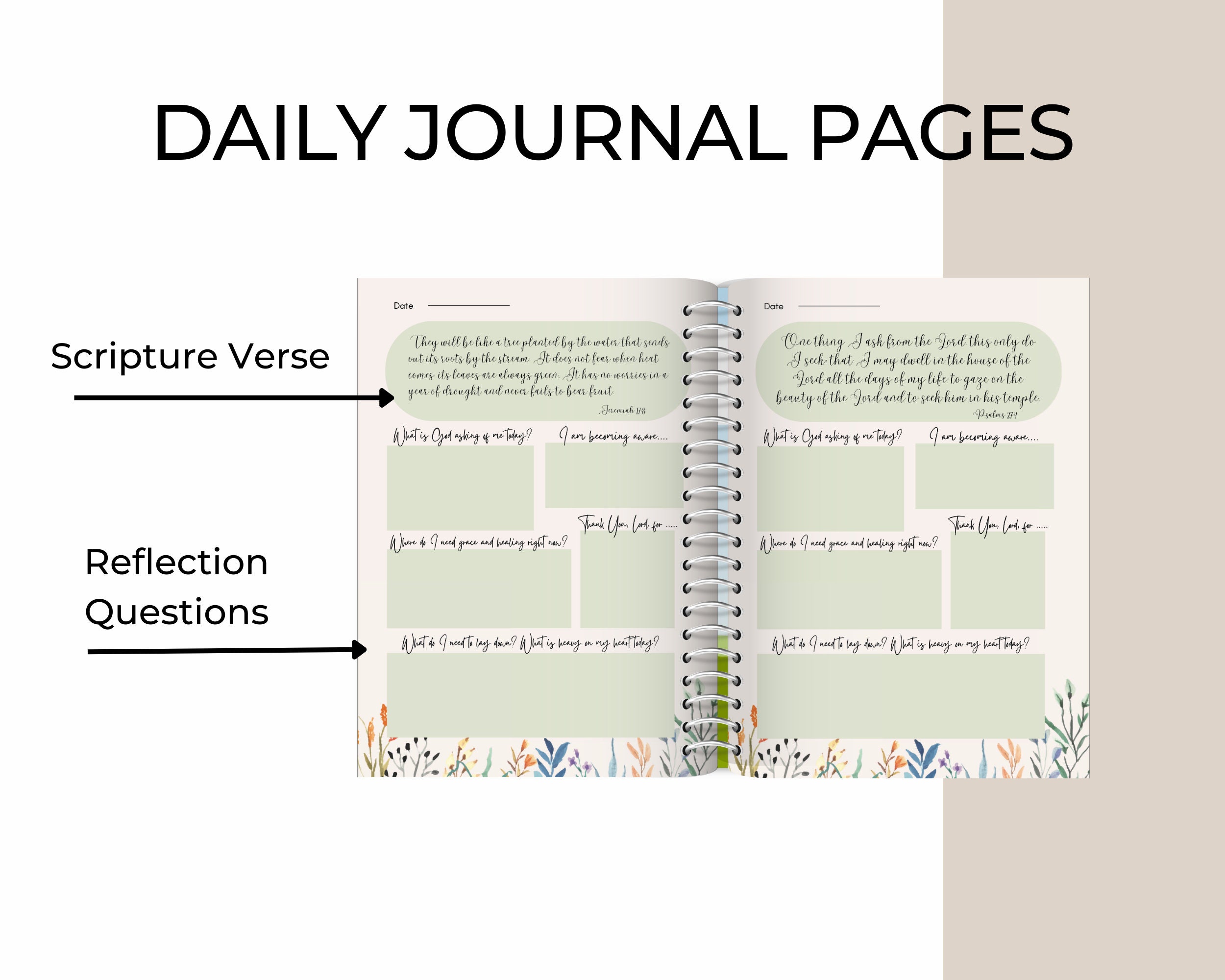 Faith Reflections Prayer Journal - 250 Pages Daily Journaling for Women ...