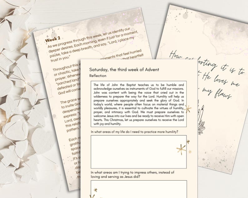 Printable Advent Prayer and Reflection Journal | Christian Advent ...