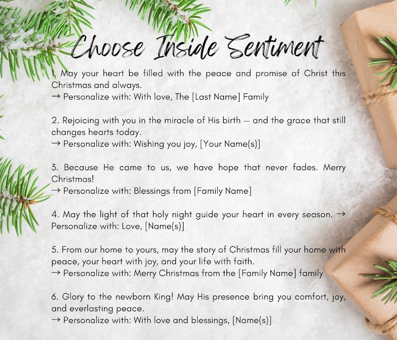 Personalized Nativity Scene Christmas Card Set, Faith-based Holiday ...