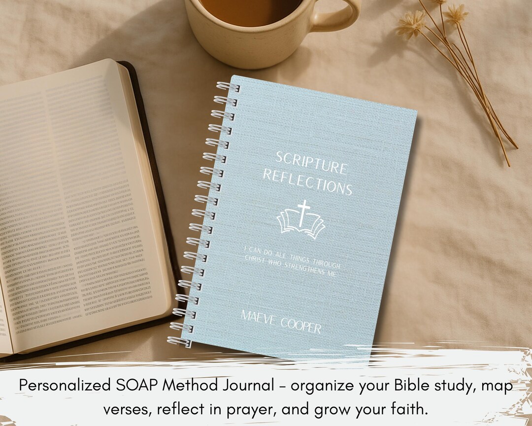 SOAP Bible Study Journal • Personalized Faith Journal for Verse Mapping ...