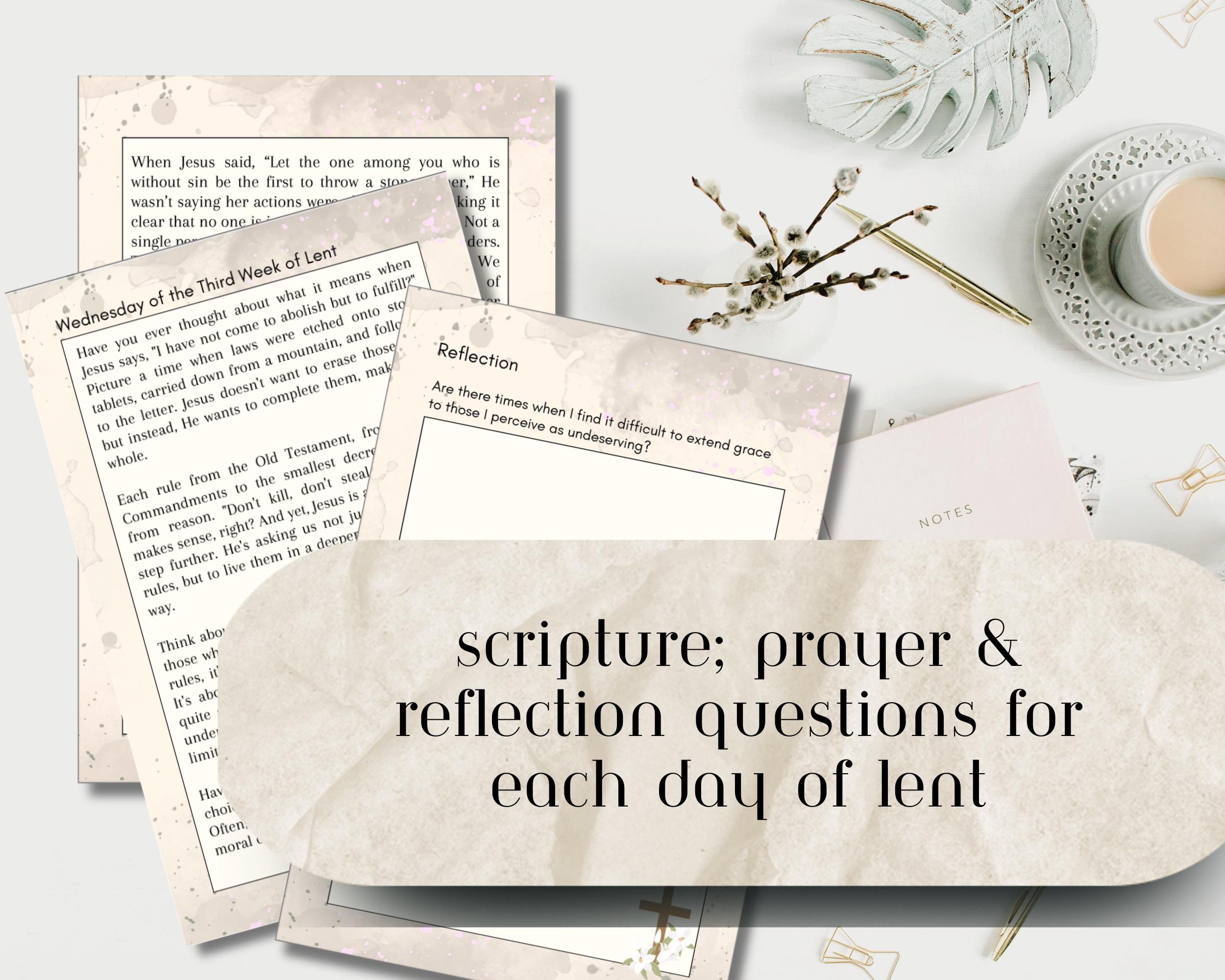 Printable Lenten Prayer Journal | Daily Devotional & Reflection for ...