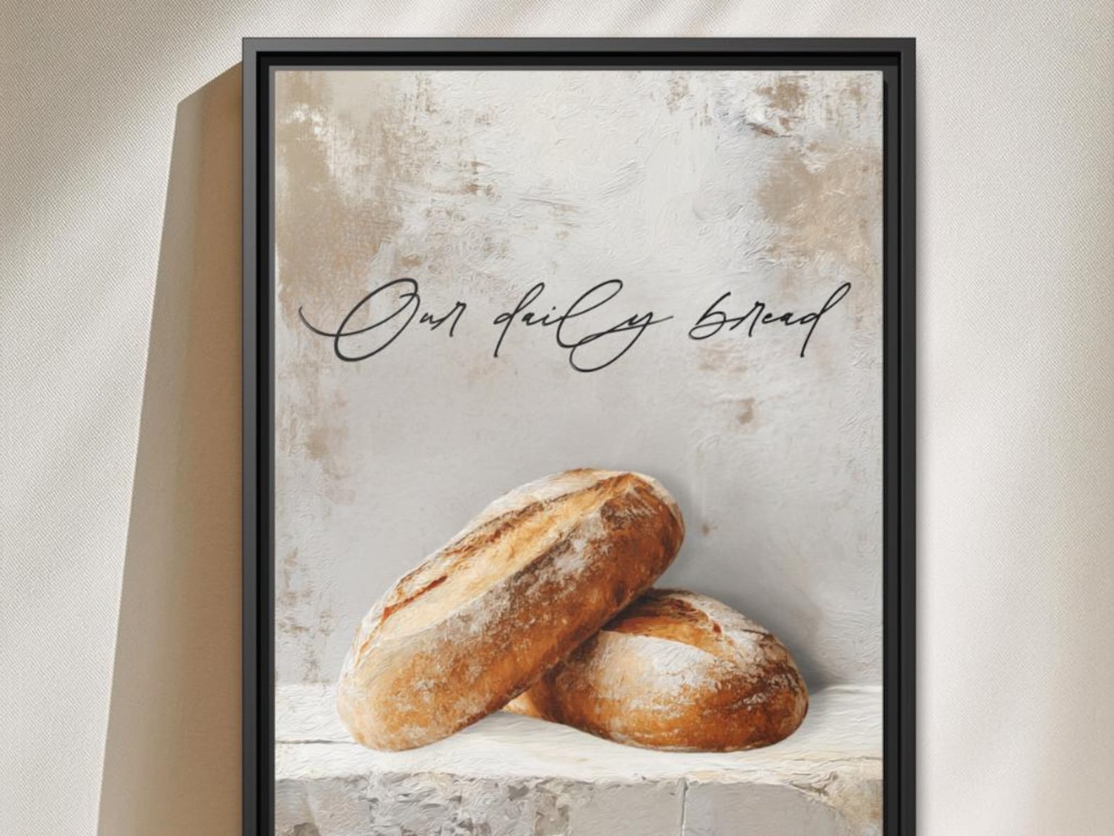 Our Daily Bread Wall Art – Scripture Canvas Set – Christian Kitchen ...