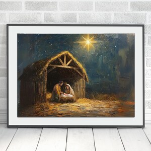 Gorgeous Nativity Scene Christmas Decor Framed Print - Ready to Hang ...