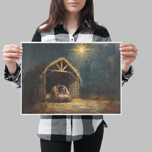 Gorgeous Nativity Scene Christmas Decor Framed Print - Ready to Hang ...