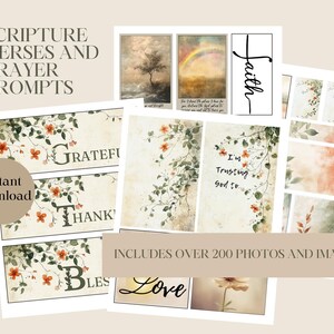 Printable Prayer Board Kit, Prayer Cards, Christian Wall Collage, Bible ...