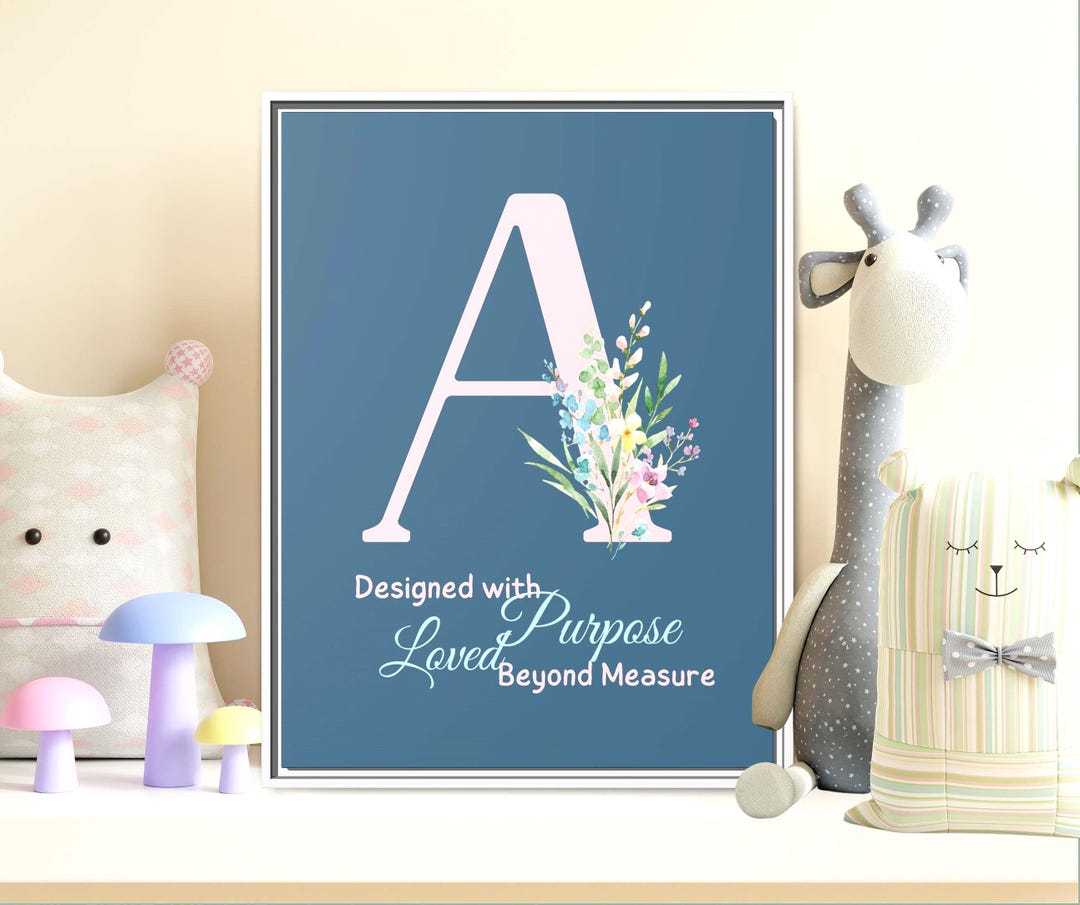 Personalized Baby Name Print: Watercolor Nursery Wall Art, Christian ...