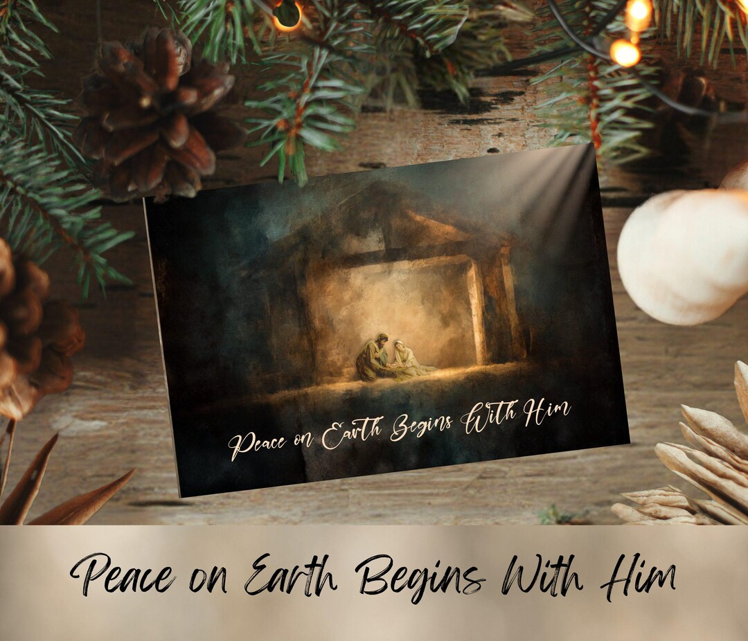 Personalized Nativity Christmas Card Set | Faith-based Holiday Cards ...