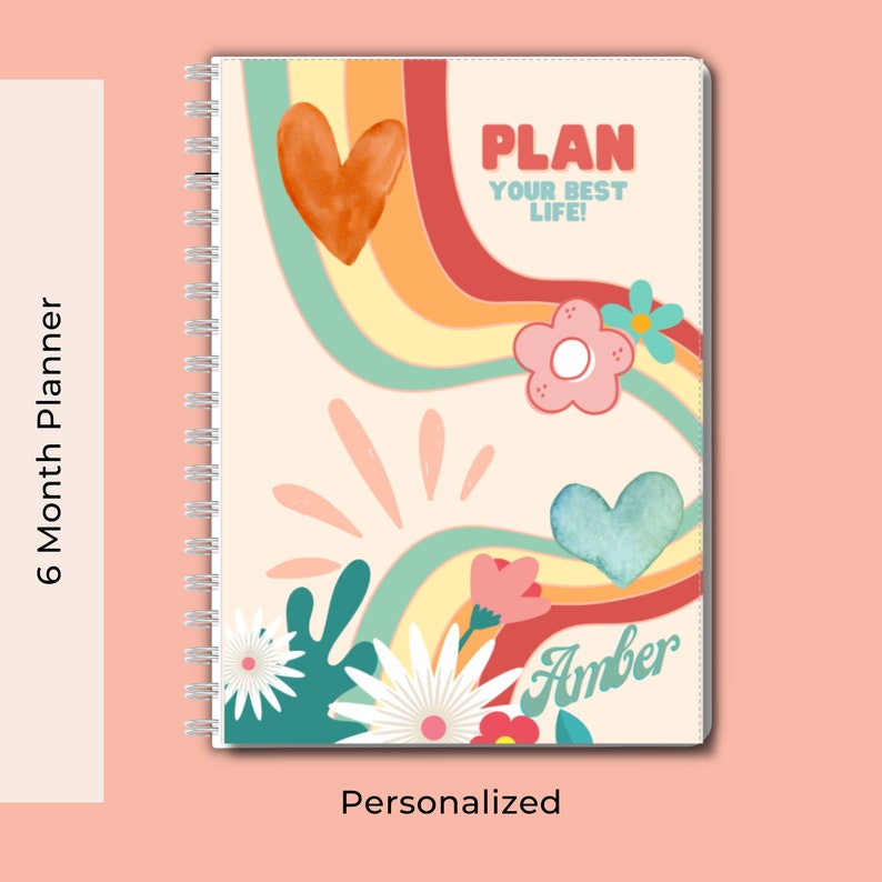 Personalized Planner - 6 Month Daily, Weekly and Monthly Organizer for ...