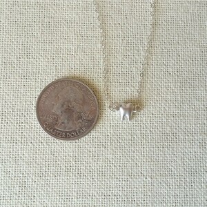 Tooth Necklace, Tiny Silver Tooth Necklace, Dentist Necklace, Sterling ...