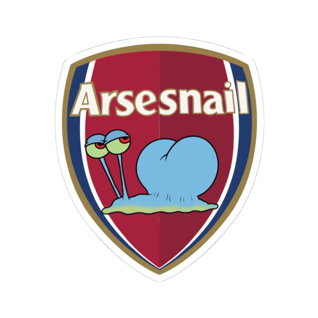Funny Arsenal Football Arsesnail Sticker | Quirky Soccer Decals, Unique ...