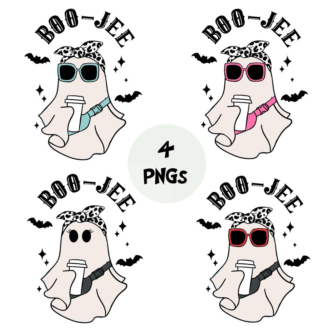 4 Boojee Ghosts | PNG | Starbucks Lover | Designer Sunglasses | Leopard ...