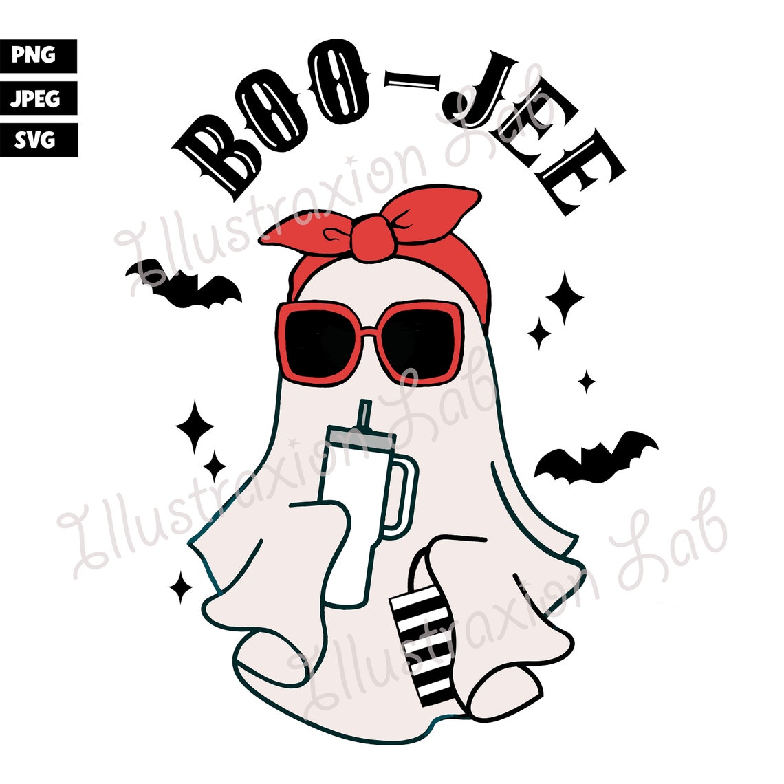 Boojee Ghost | PNG | SVG | JPG | White Stanley, Cute Halloween ...