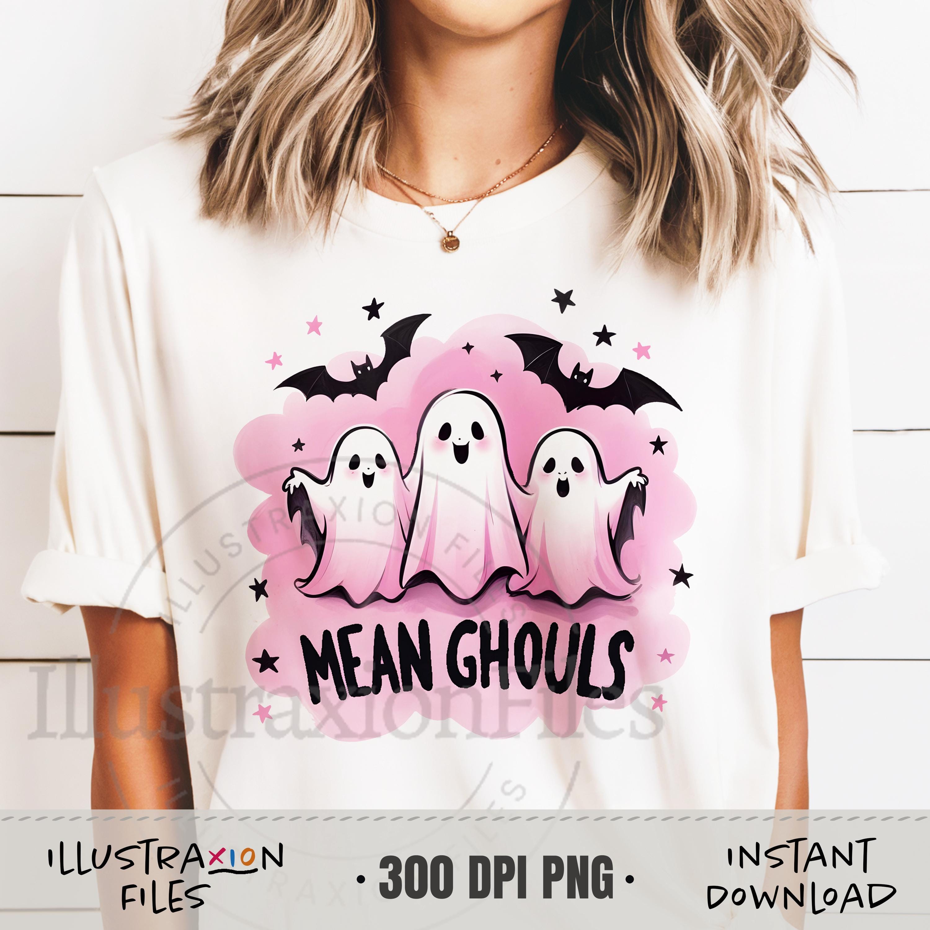 Mean Ghouls | PNG | Pretty Ghost | Pink | Watercolor | Boo-jee | Cute ...