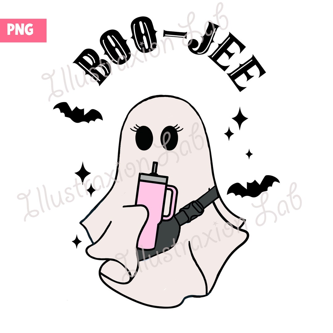 Boojee Ghost PNG Pink Stanley Style Cup Lululemon Style - Etsy