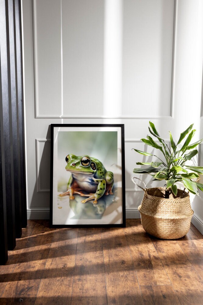 Portrait of Frog, Digital Printable File, Downloadable Digital Art ...