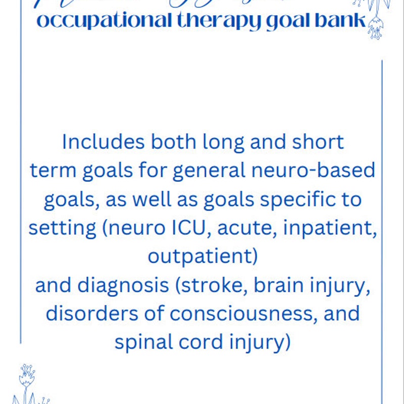 Therapy Goals Cheat Sheet - Etsy