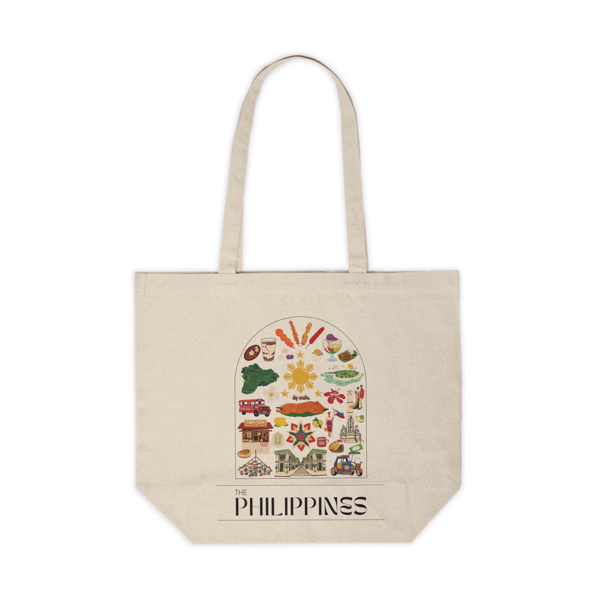 Philippines Tote Large Canvas Shopping Bag With Pinoy Art Gift for ...