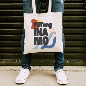 Philippines Gift Putangina Retro Tote Bag Pinoy Art Philippines Canvas ...