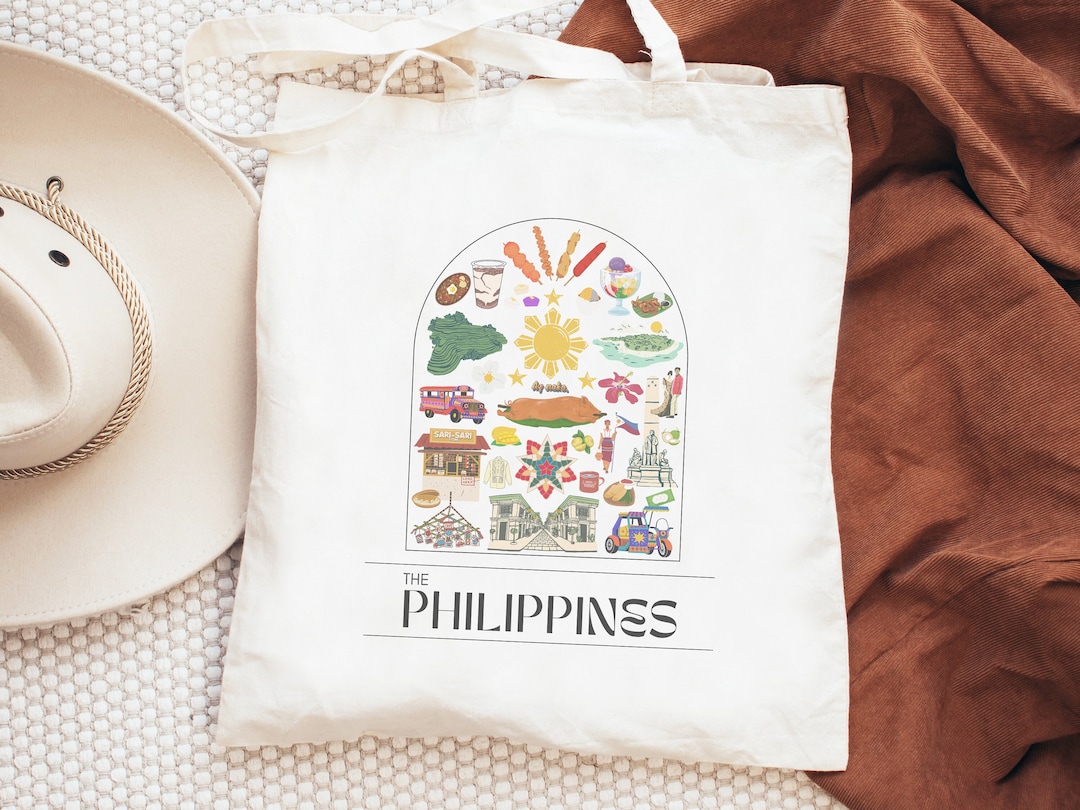 Philippines Gift Canvas Shopping Tote Bag for Filipino Apparel and ...