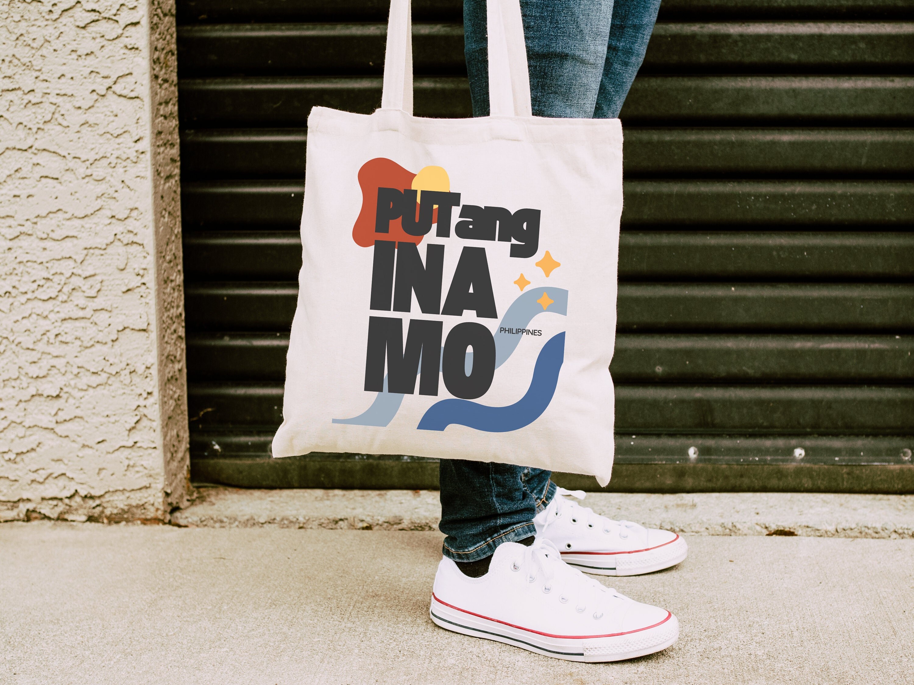 Philippines Gift Putangina Retro Tote Bag Pinoy Art Philippines Canvas ...