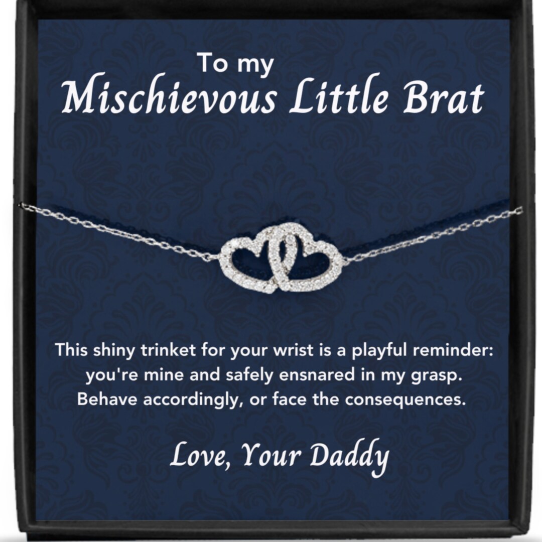 Naughty Message Card for A Little Brat Girlfriend Gift Card - Etsy