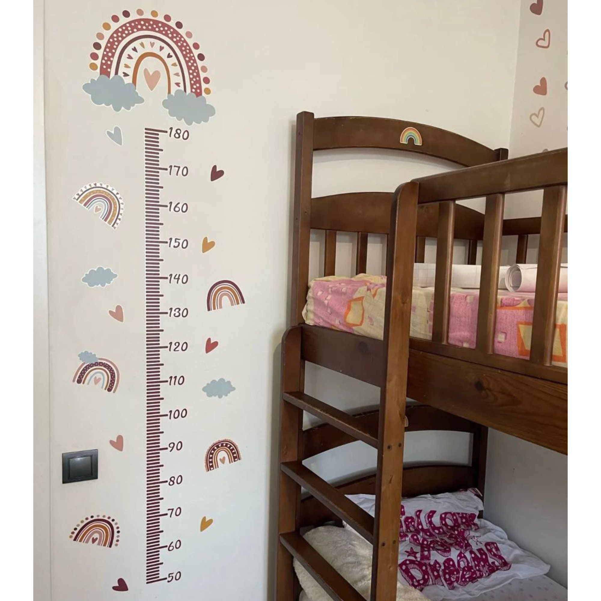 Wall Height Chart Stickers Pack of 2 boy and Girl Home - Etsy