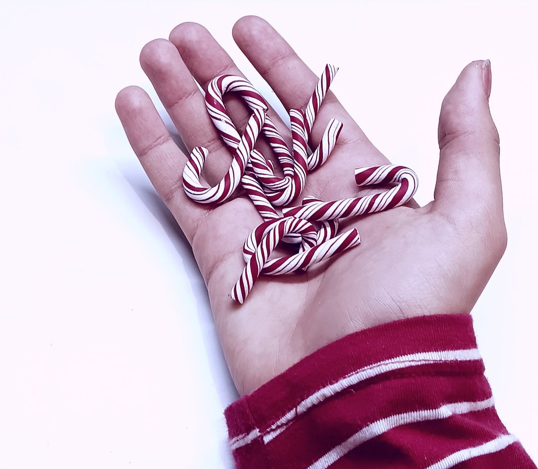 SET OF 2 Polymer Clay Candy Canes - Etsy