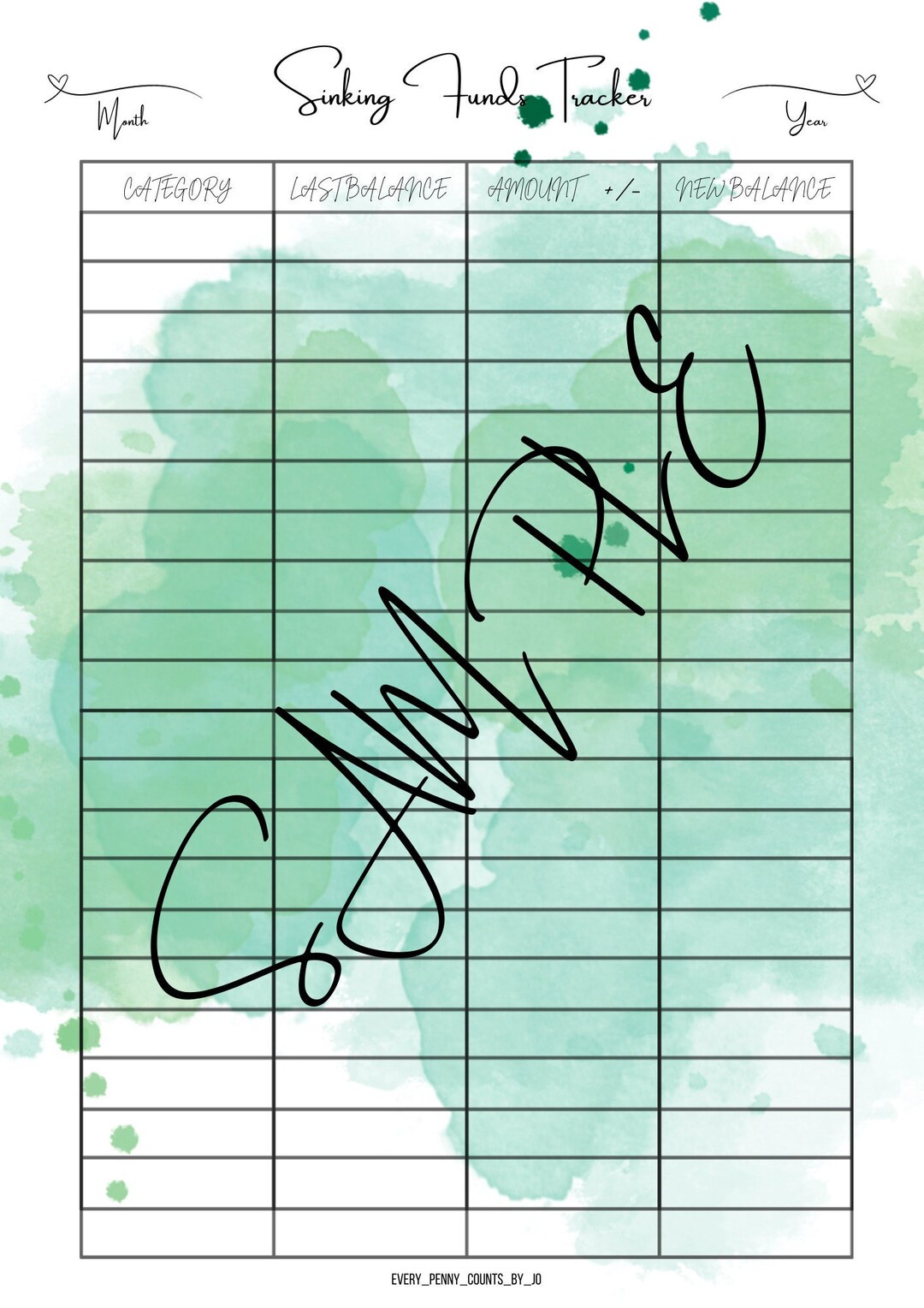 Sinking Funds Tracker PDF Digital Download Printable Budgeting Cash ...