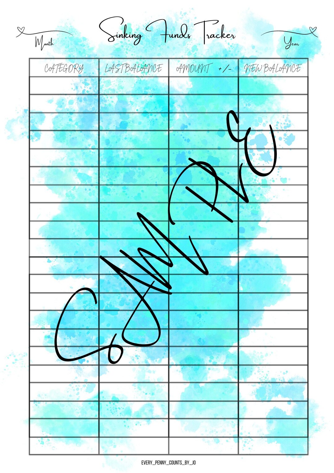 Sinking Funds Tracker PDF Digital Download Printable Budgeting Cash ...