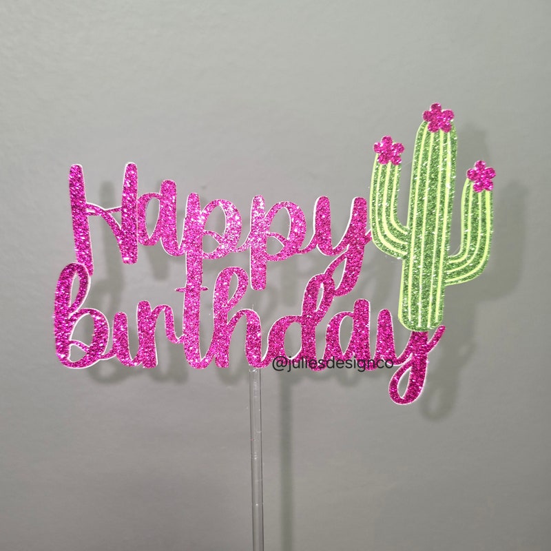 Cactus Cake Topper - Etsy