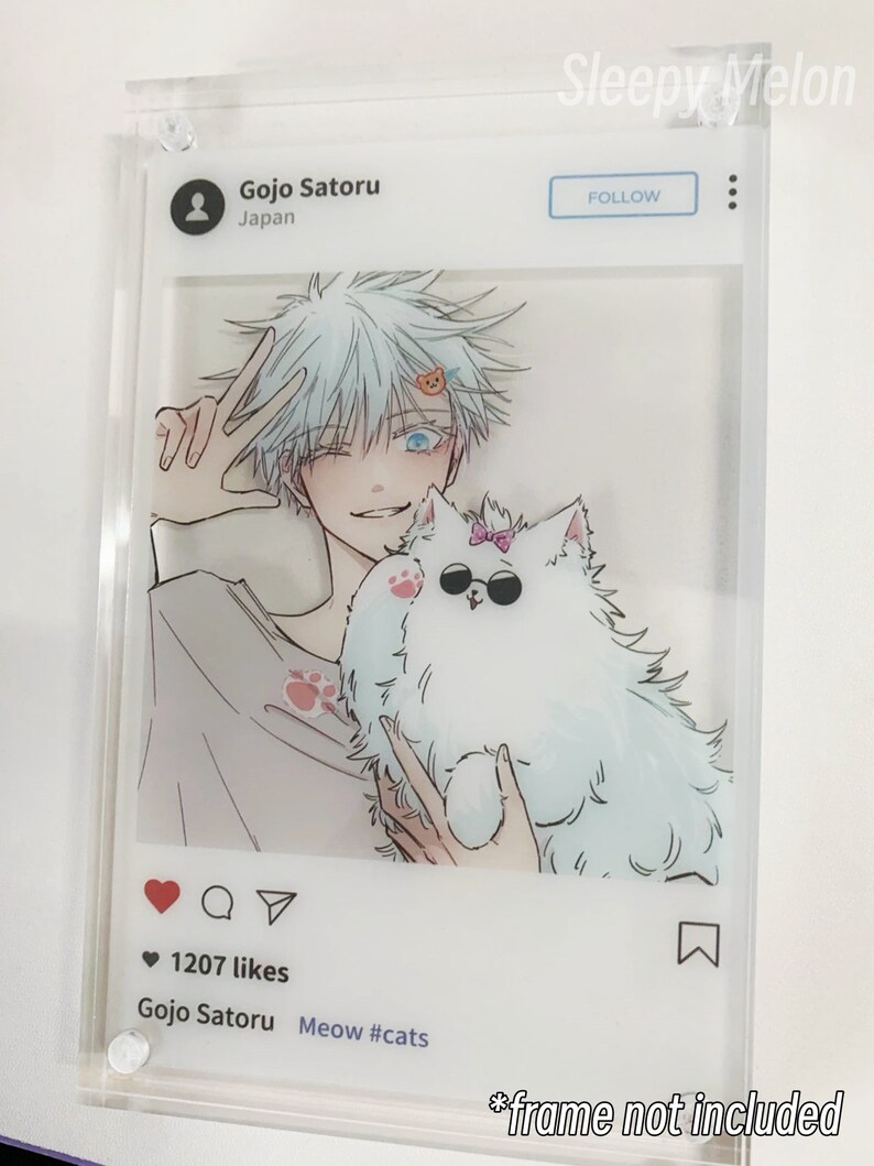 Jujutsu Kaisen Gojo Satoru Inspired PVC Clear Card & Acrylic Decoration ...
