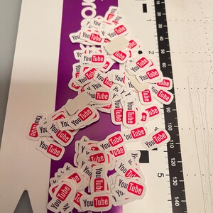 Youtube Mini Stickers Logo, Laminate Cute Stickers Funny Sticker for ...