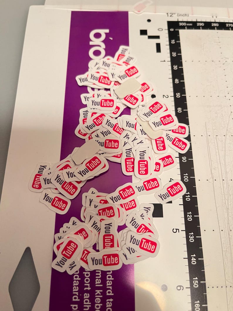 Youtube Mini Stickers Logo, Laminate Cute Stickers Funny Sticker for ...