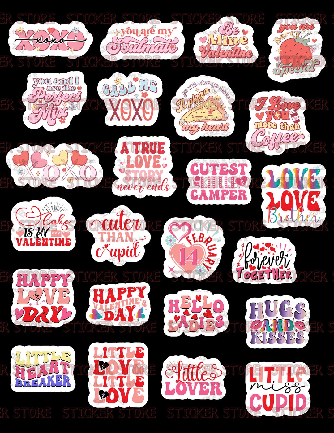 1.5 Inch Bundle Love Stickers, Mini Stickers,cute, Funny Decal for ...