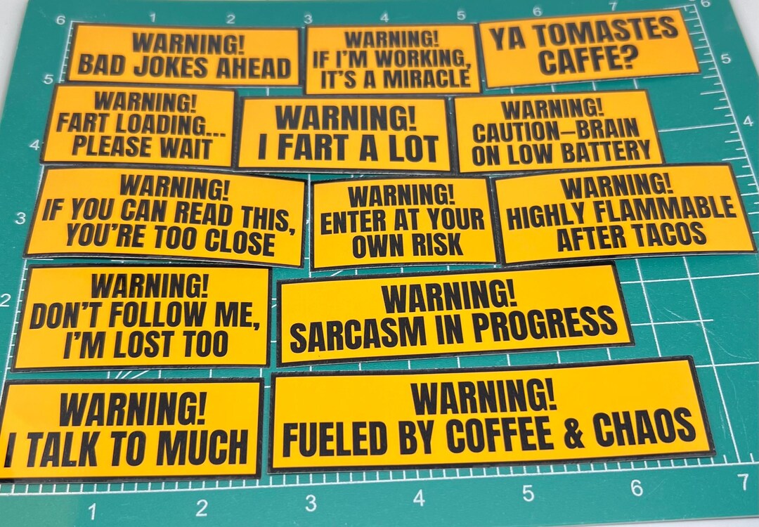 21 Funny Construction Stickers – Hilarious Worksite Warnings & Builder ...