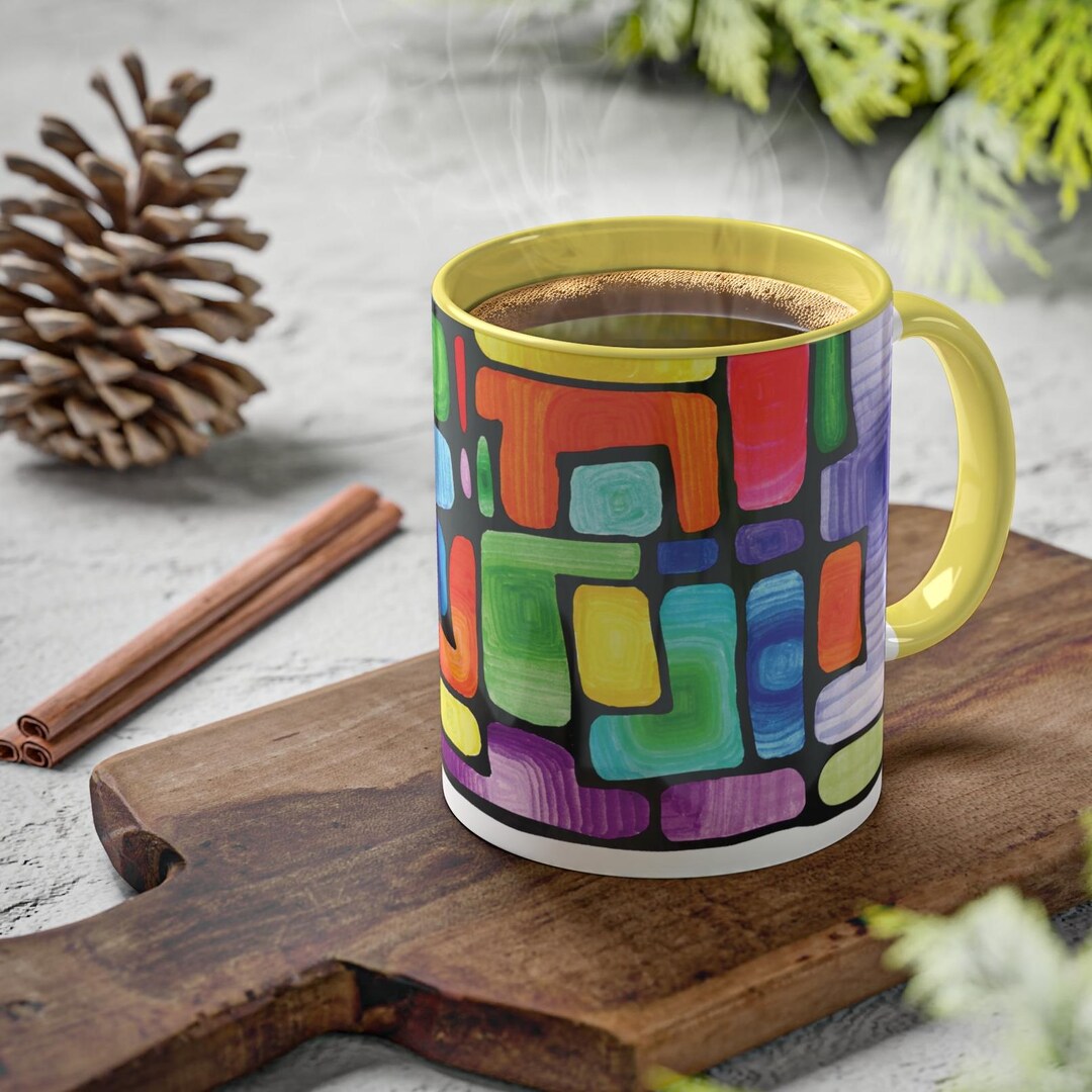 NEW Design Colorful Color Block Coffee / Tea Mug Great Gift for Any Hot ...