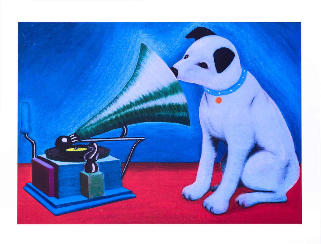 Vintage RCA Dog Print - Etsy